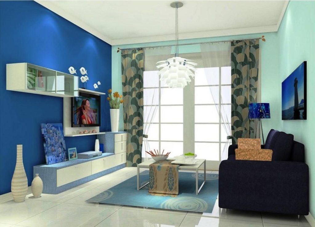 Blue Living Room Wall Art — Randolph Indoor and Outdoor Design