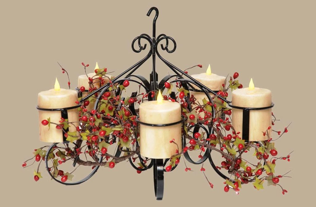 Candle Chandelier And Flowers Lighted Canvas — Randolph Indoor and ...