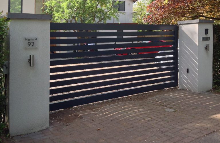 Contemporary Automatic Driveway Gates — Randolph Indoor and Outdoor Design