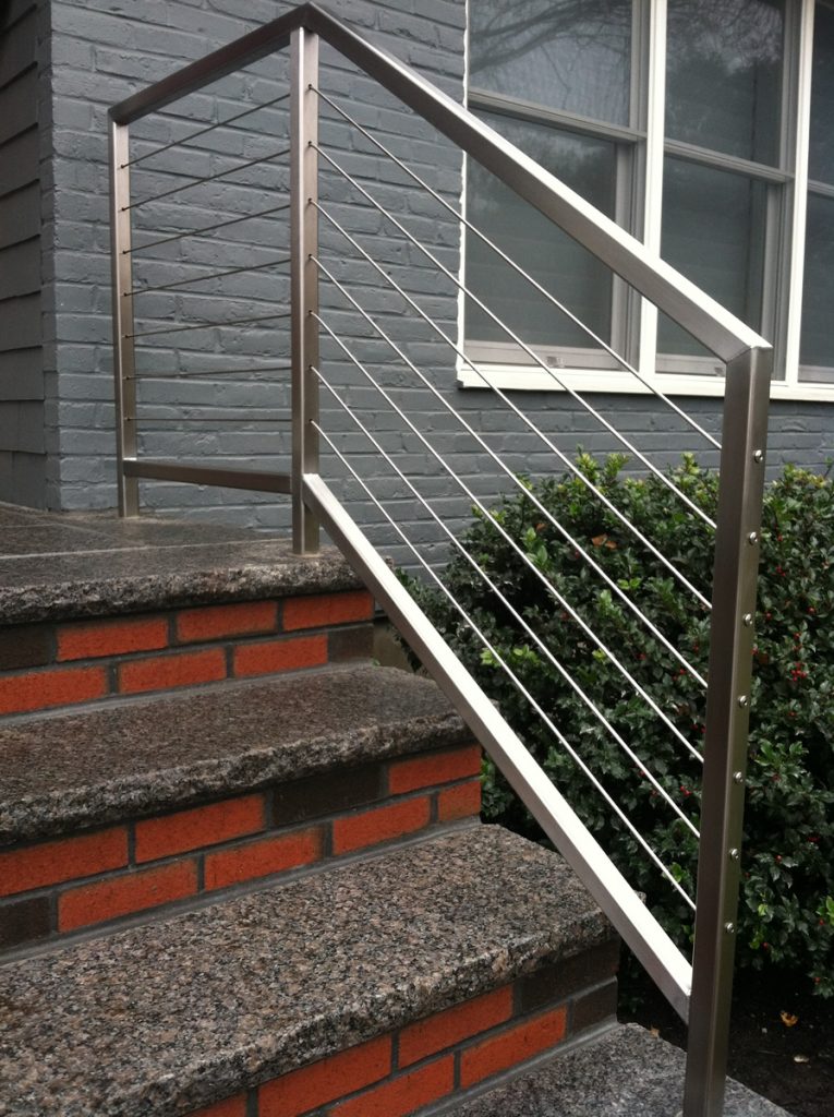 Stainless Steel Cable Exterior Stair Railings — Randolph Indoor and ...