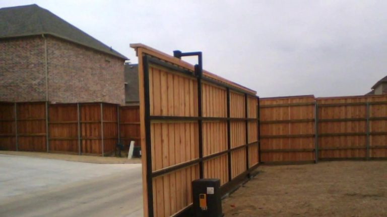 Wood Sliding Driveway Gates — Randolph Indoor and Outdoor Design