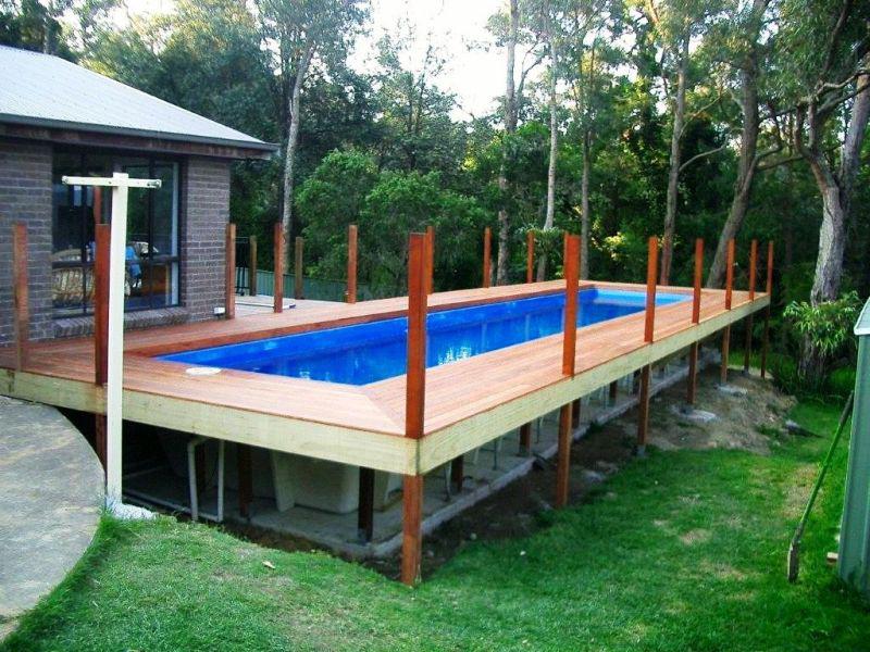 Above Ground Lap Pool And Spa — Randolph Indoor and Outdoor Design