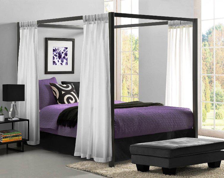 Log Full Canopy Bed Frame — Randolph Indoor and Outdoor Design