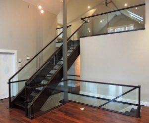 Glass Stair Railing Installation — Randolph Indoor and Outdoor Design