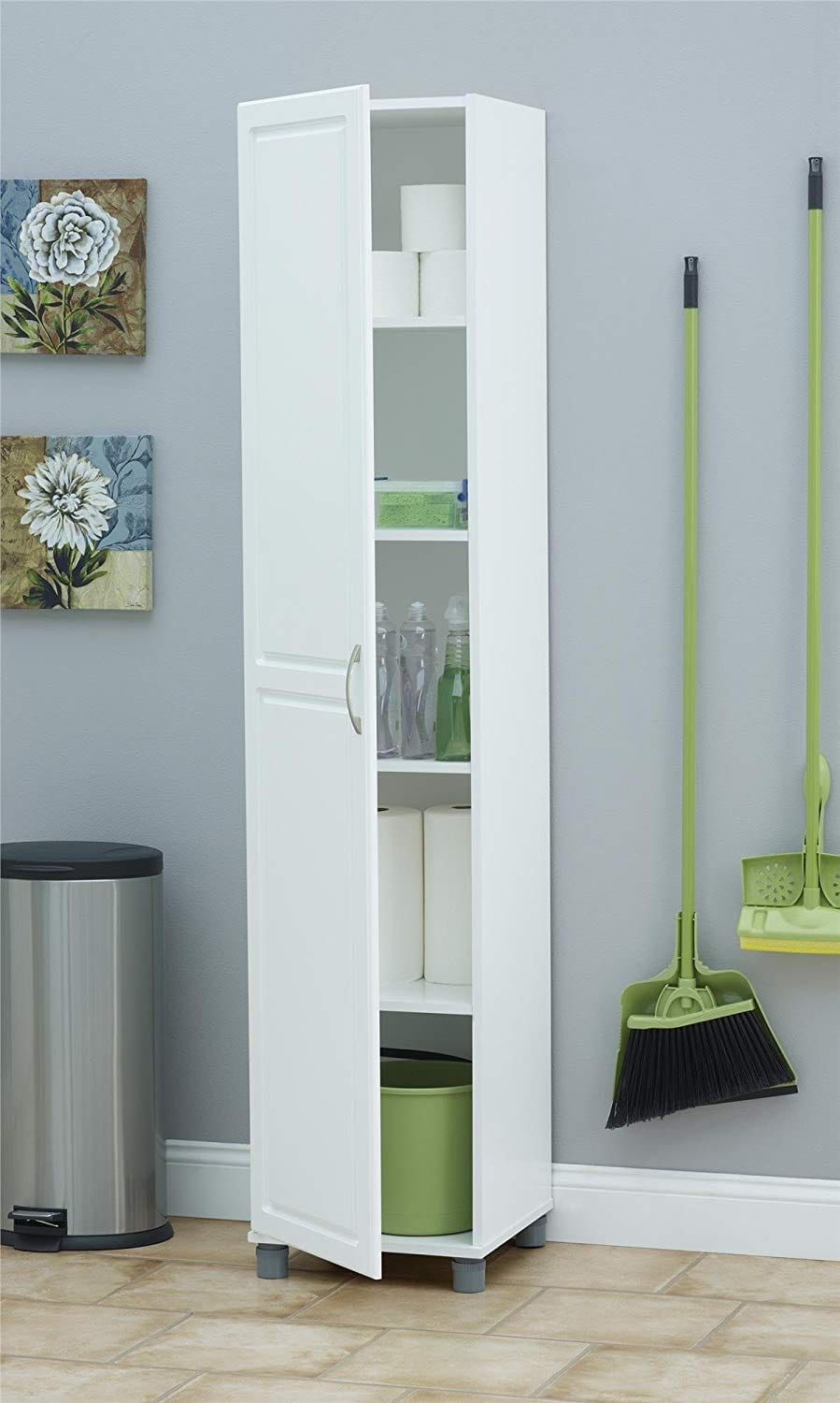 White Storage Closet Wardrobe — Randolph Indoor and Outdoor Design ...