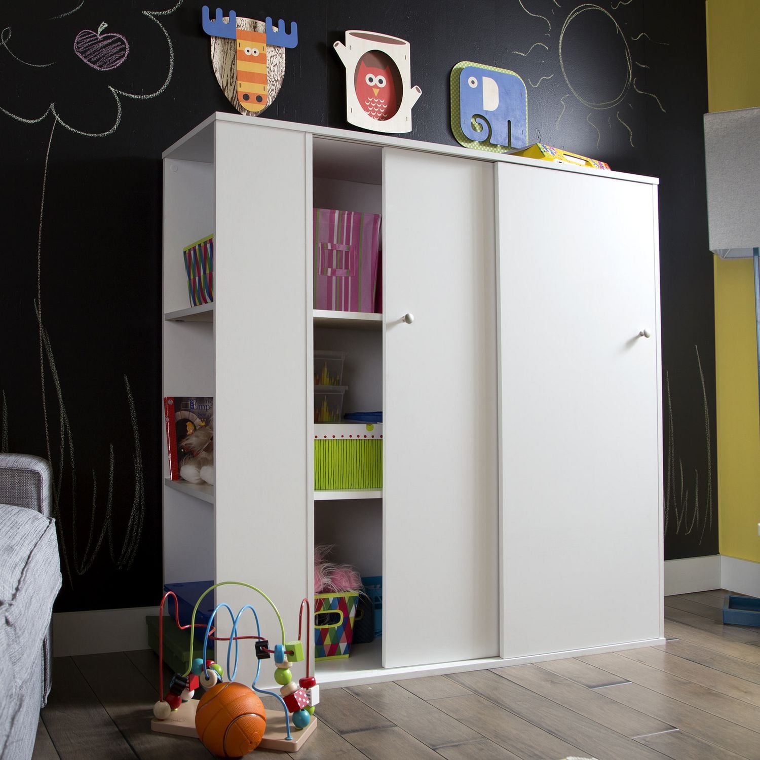 White Storage Closet Wardrobe — Randolph Indoor and Outdoor Design ...