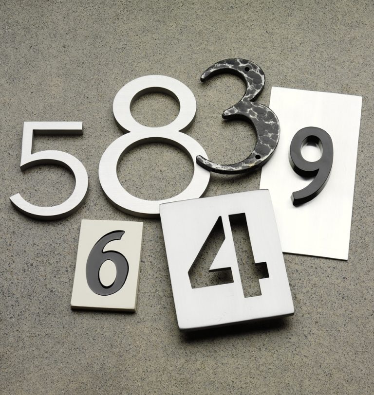 Decorative Bronze House Numbers — Randolph Indoor and Outdoor Design