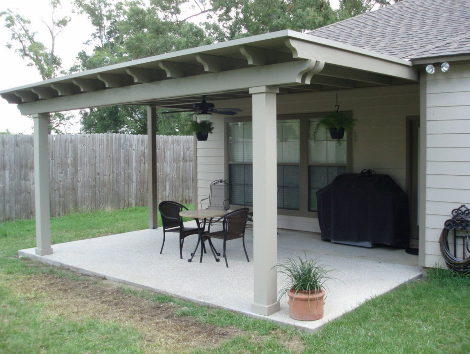 Lean to Patio Cover Cement — Randolph Indoor and Outdoor Design