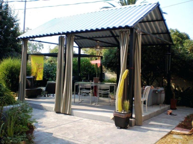 Wood Patio Cover Designs with Curtain — Randolph Indoor and Outdoor Design