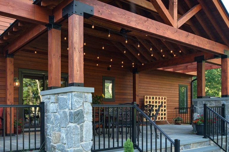 Cedar Front Porch Columns — Randolph Indoor and Outdoor Design