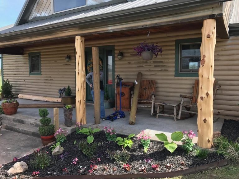 Front Porch With Cedar Posts — Randolph Indoor and Outdoor Design