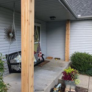 Rough Sawn Cedar Porch Posts — Randolph Indoor and Outdoor Design