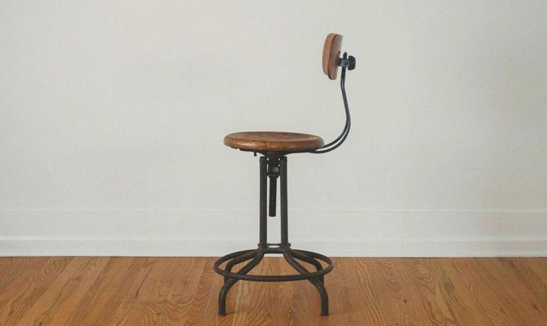 Vintage Drafting Stool Wood — Randolph Indoor and Outdoor Design