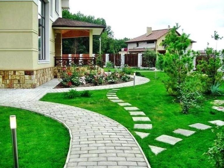 Front Yard Sidewalk Landscaping Ideas Colonial Style Home — Randolph ...