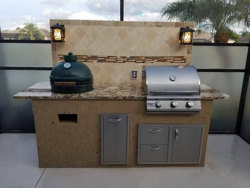 Green Egg Built In Outdoor Kitchen Design — Randolph Indoor and Outdoor ...