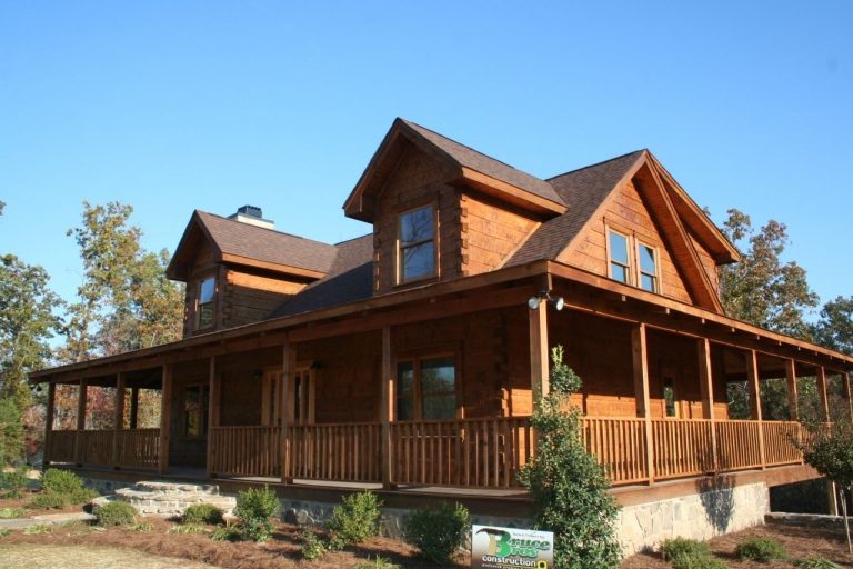 Distinctive Log Cabin With Wrap Around Porch — Randolph Indoor and ...