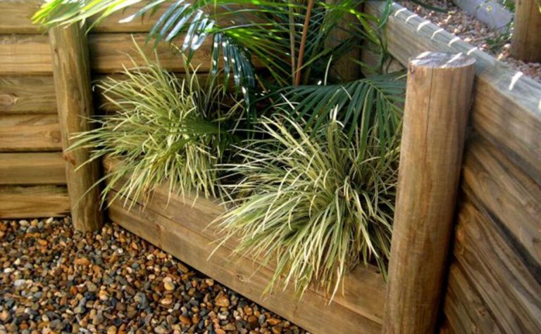 Treated Landscaping Logs — Randolph Indoor and Outdoor Design