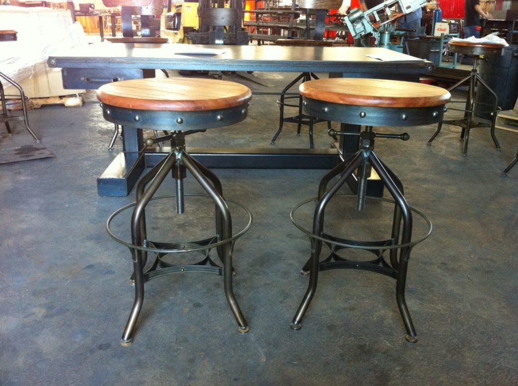 Vintage Drafting Stool Wood — Randolph Indoor and Outdoor Design
