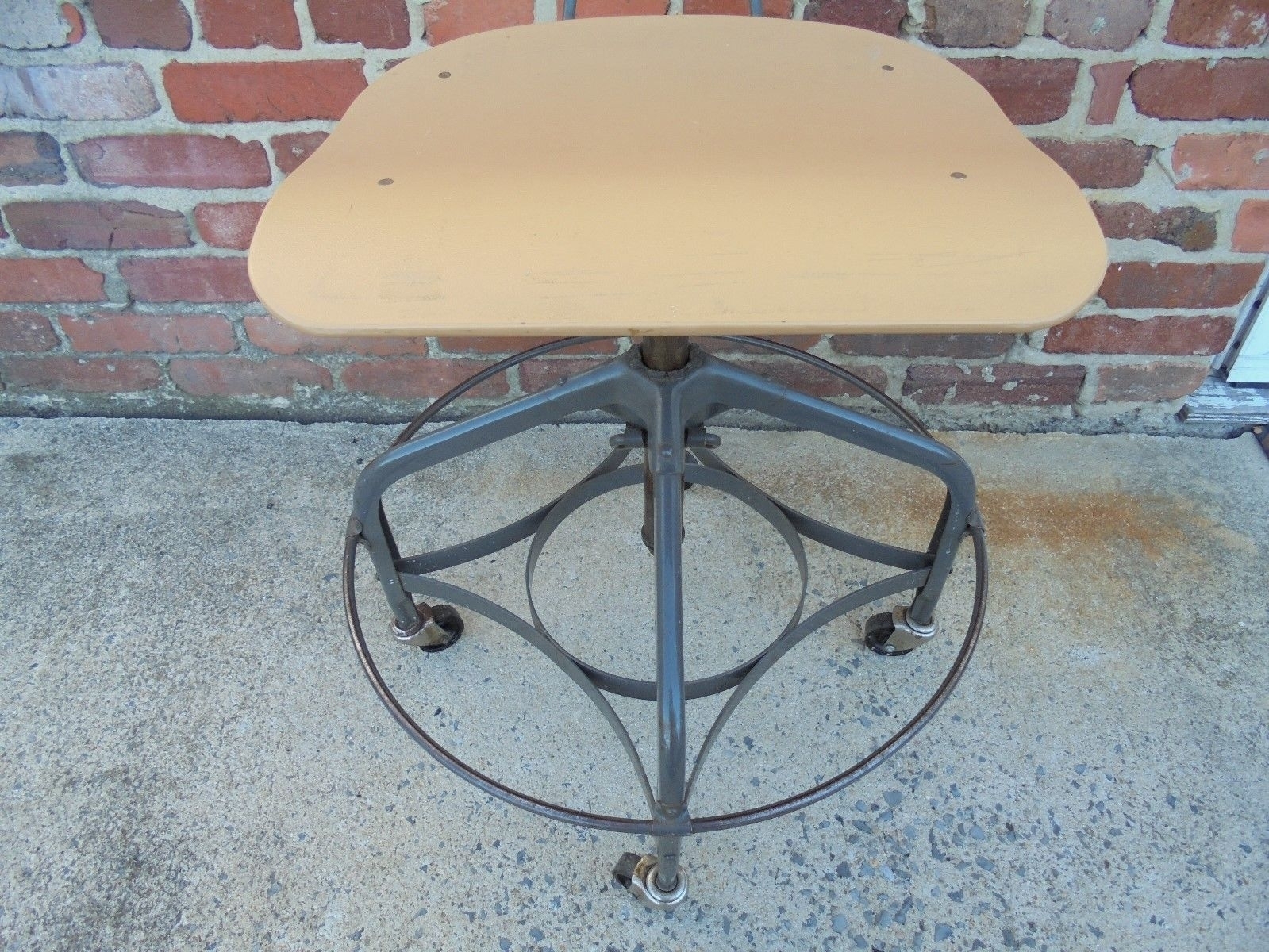 Vintage Drafting Stool Wood — Randolph Indoor and Outdoor Design