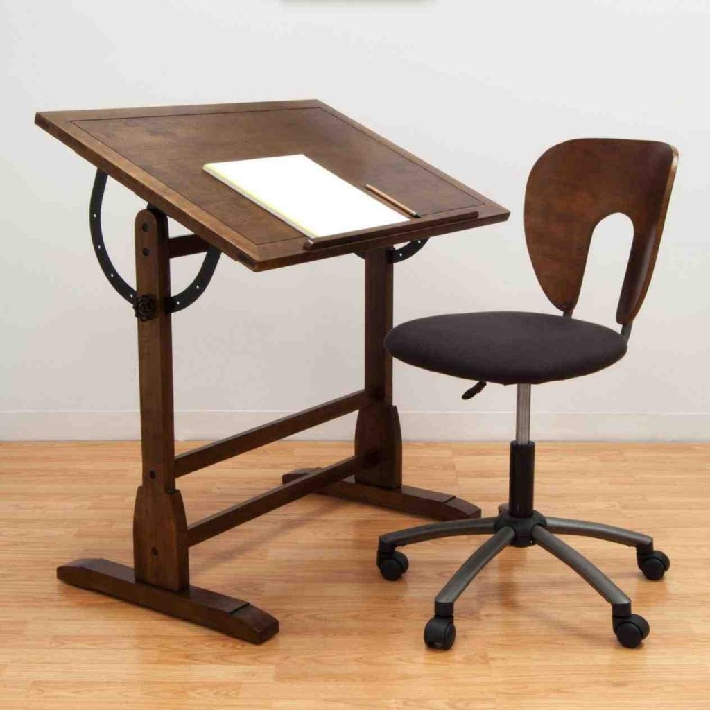 Vintage Drafting Stool Wood — Randolph Indoor and Outdoor Design