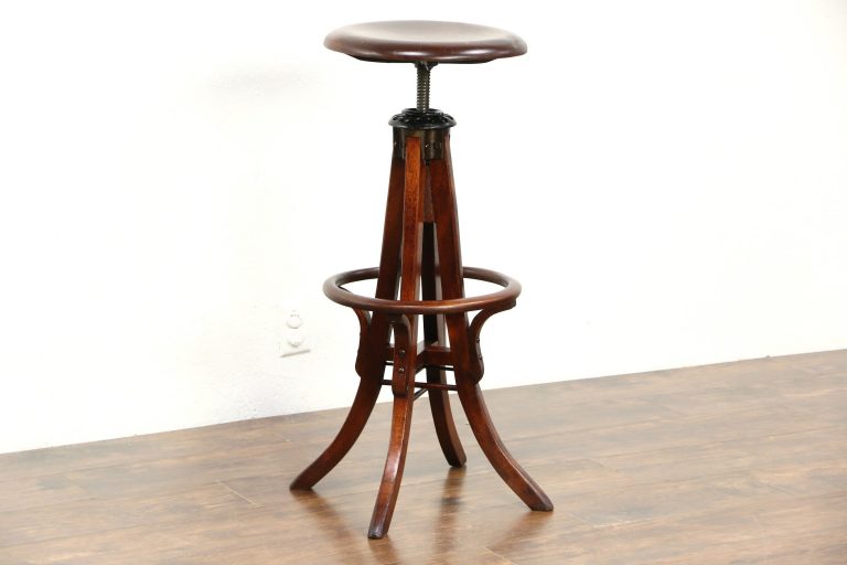 Vintage Drafting Stool Wood — Randolph Indoor and Outdoor Design